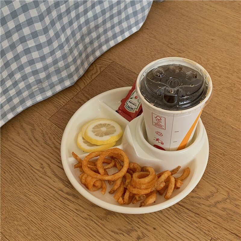 Cutelife Ins Nordic Small Round Plastic Snack Plat... – Vicedeal