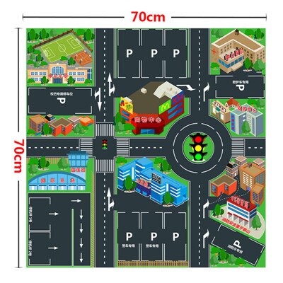 Kids City Traffic Play Mat Urban Scene Traffic Car... – Grandado