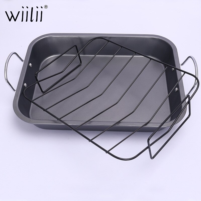 Kitchen Stainless Steel Nonstick Rectangular Deep ... – Vicedeal