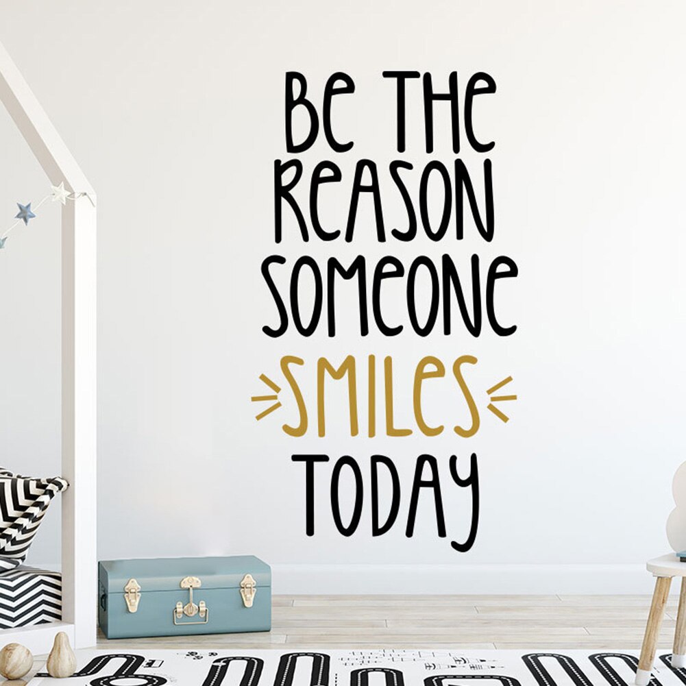 Removable Wall Sticker Smiles Today Letter Letter ... – Grandado