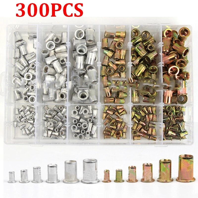 300pcs Zinc Plated Rivetnuts Blind Set Nutserts Th... – Vicedeal