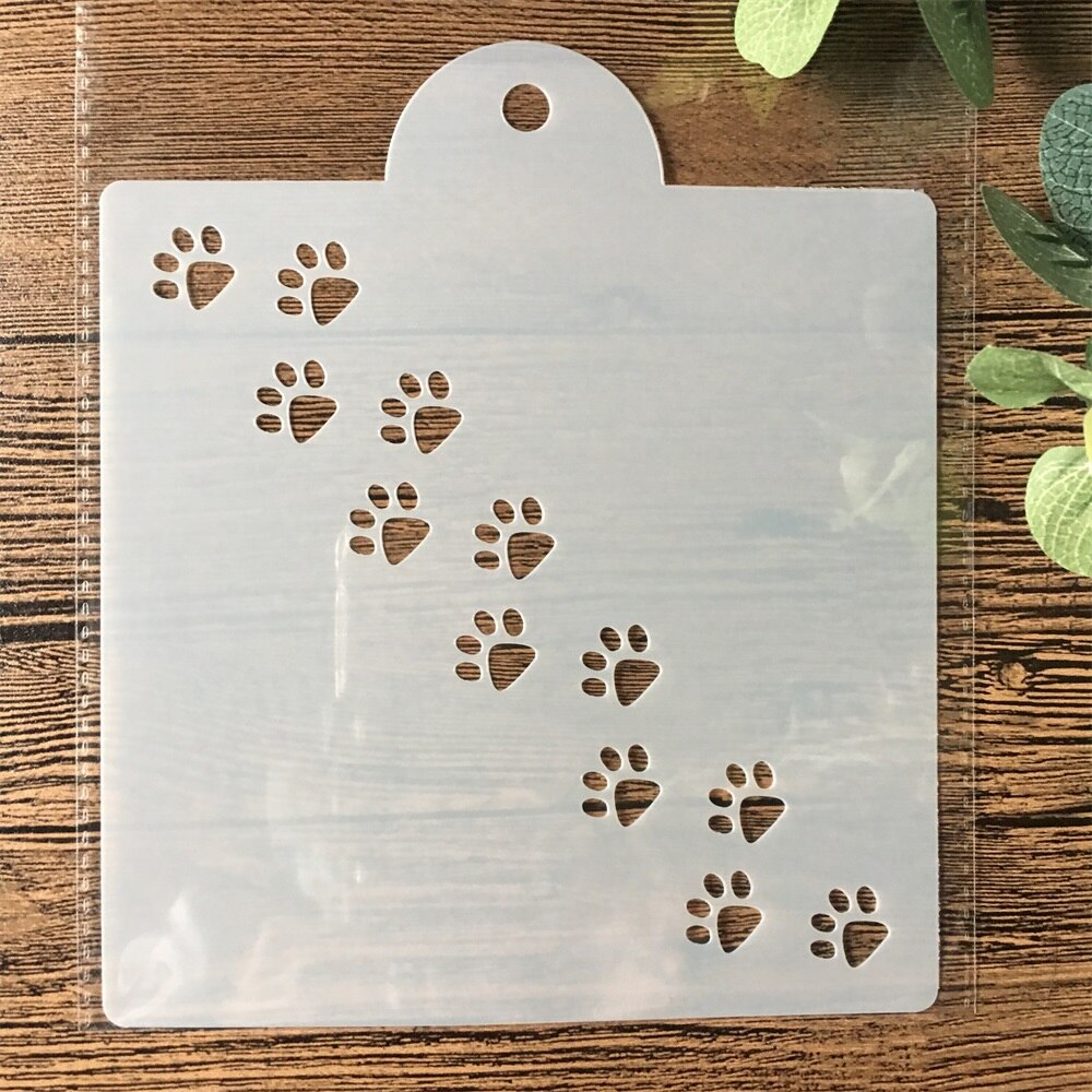 15cm Cat Dog Paw DIY Layering Stencils Painting Sc... – Vicedeal