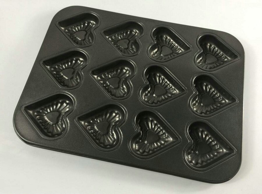bake pan Teflon coating 12 heart cake maker muffin... – Vicedeal