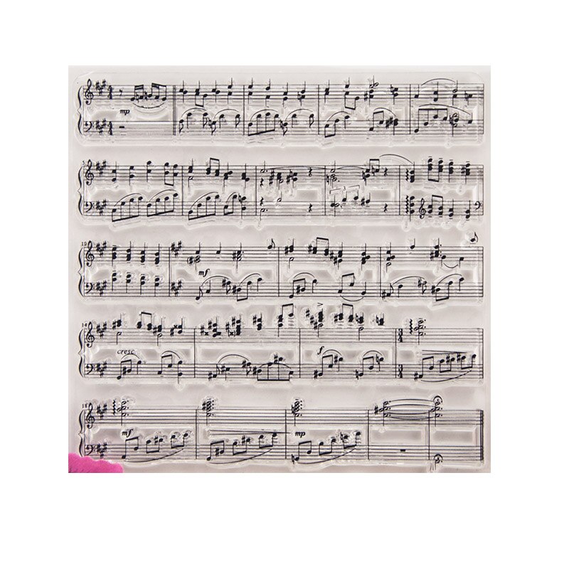 Music Notes Symbol Transparent Clear Silicone Stam... – Grandado