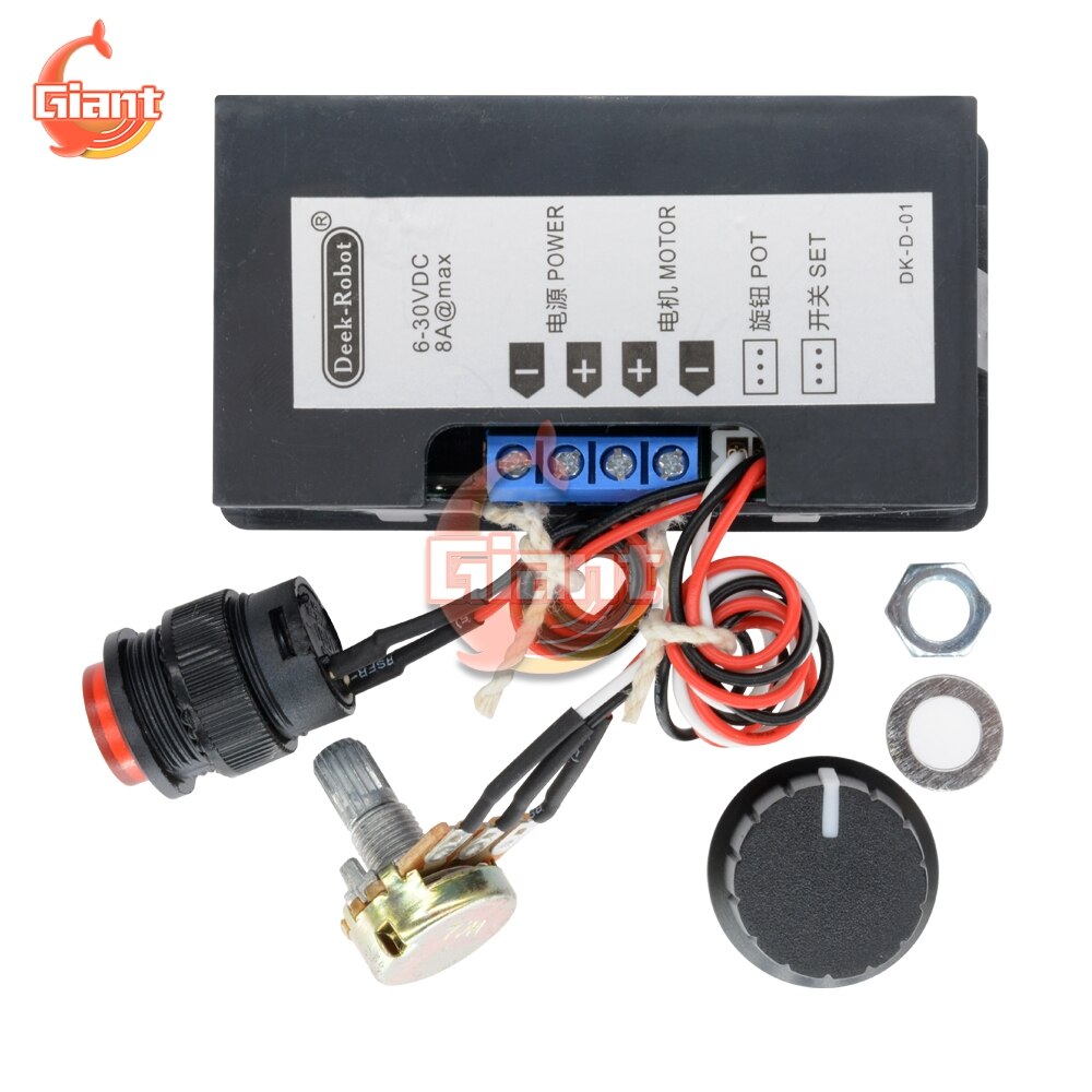 Dc6-30v 12v 24v 8a pwm likestrøm motorhastighetsre... – Grandado