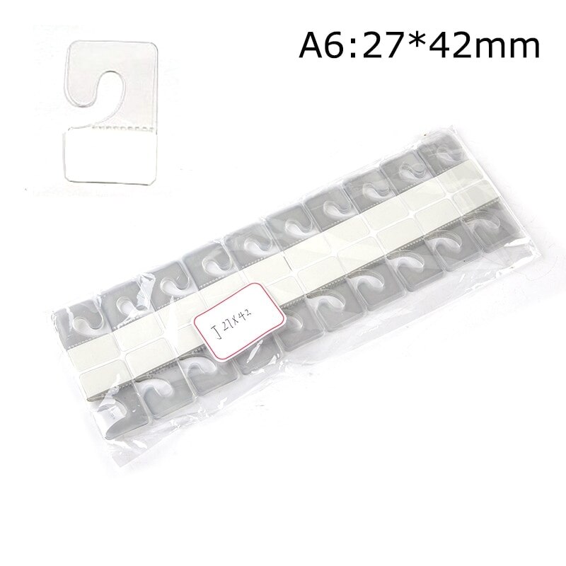 100pcs pvc slot hole adhesive hang tabs tags merch... – Vicedeal