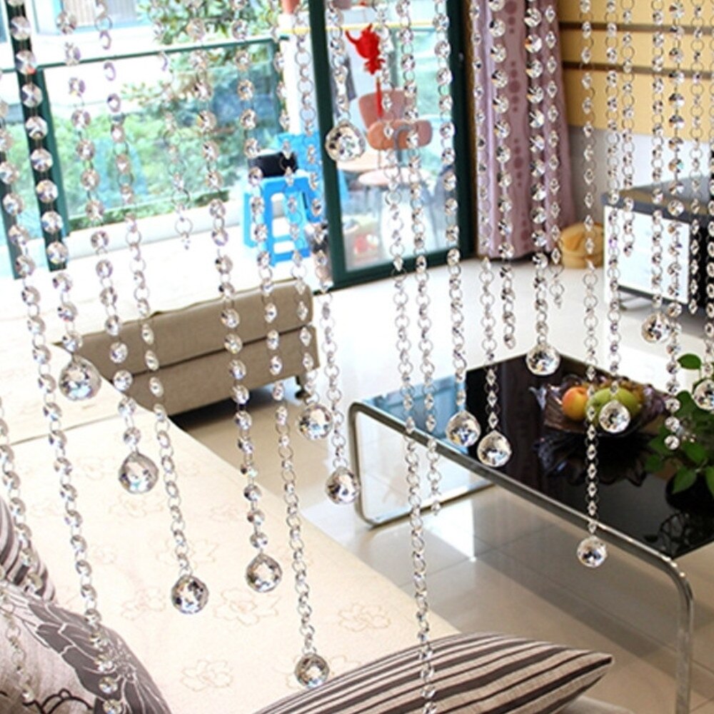 glass crystal curtain Bead Curtain Luxury Living R... – Grandado
