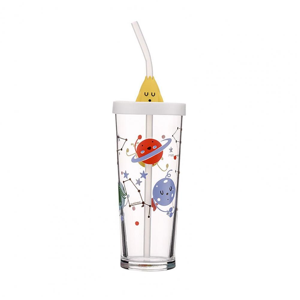 425ml Clear Scale Straw Cup Cute Tempered Glass Wa... – Vicedeal