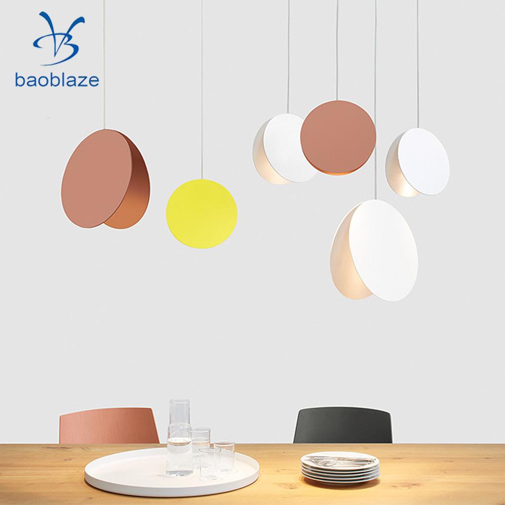 Fer rond moderne abat-jour lustre plafond suspensi... – Grandado