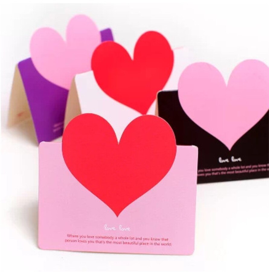 Diy Love Heart Shape Greeting Card Wedding Birthda... – Vicedeal