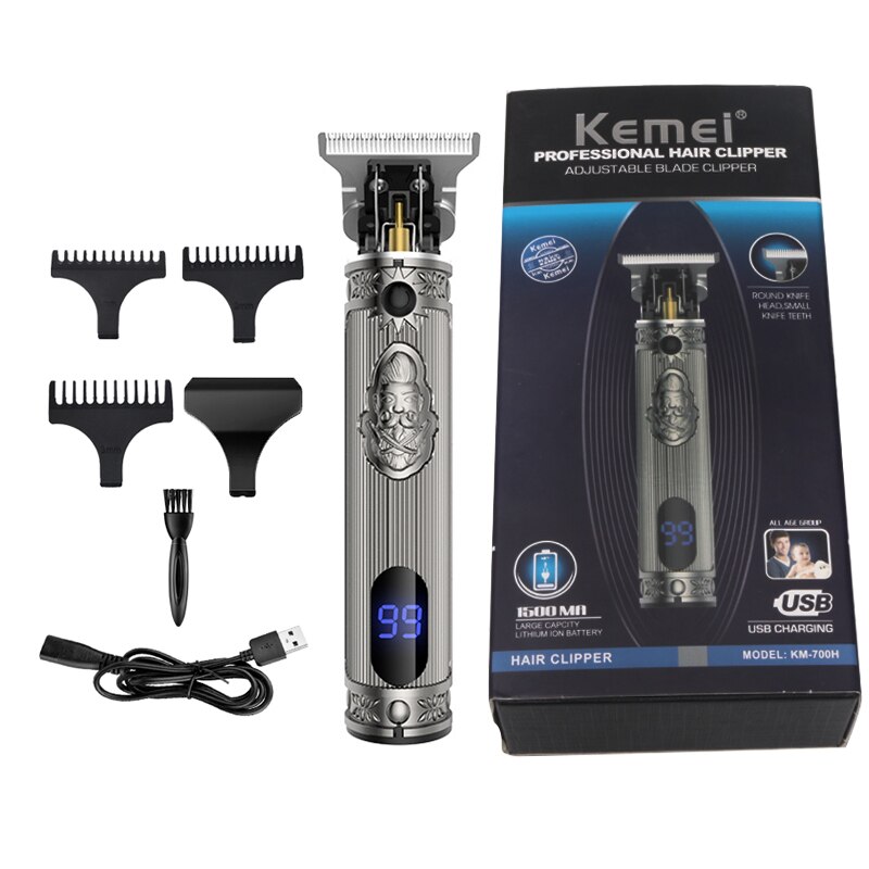 Kemei-cortadora de pelo eléctrica con cabezal de a... – Grandado