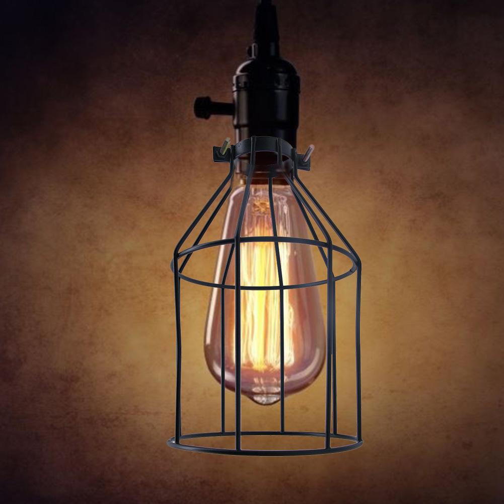 Black Iron Lamp Guard Adjustable Lamp Cage Black I... – Grandado