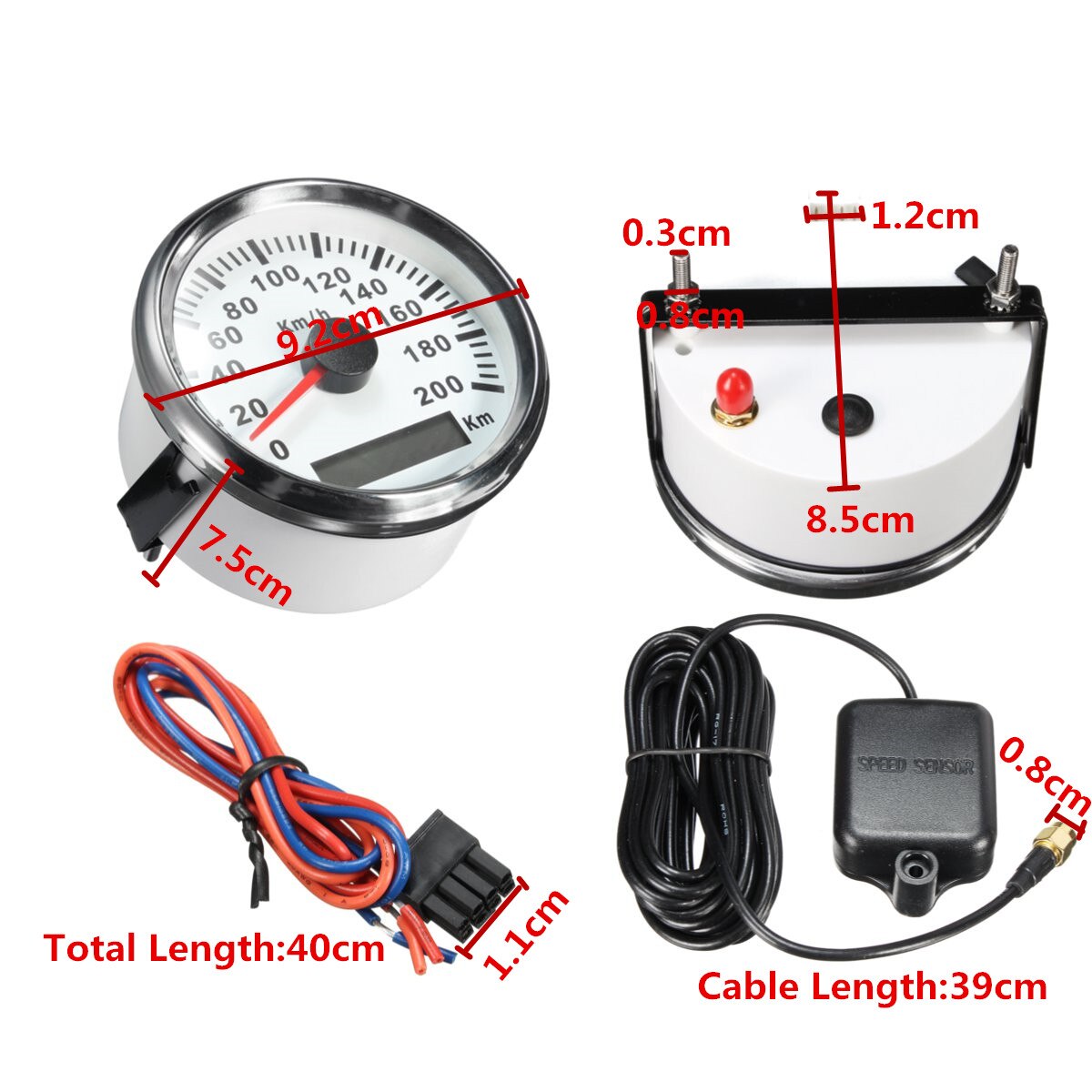 GPS Speedometer 200KM/H IP67 Waterproof 85mm Speed... – Vicedeal