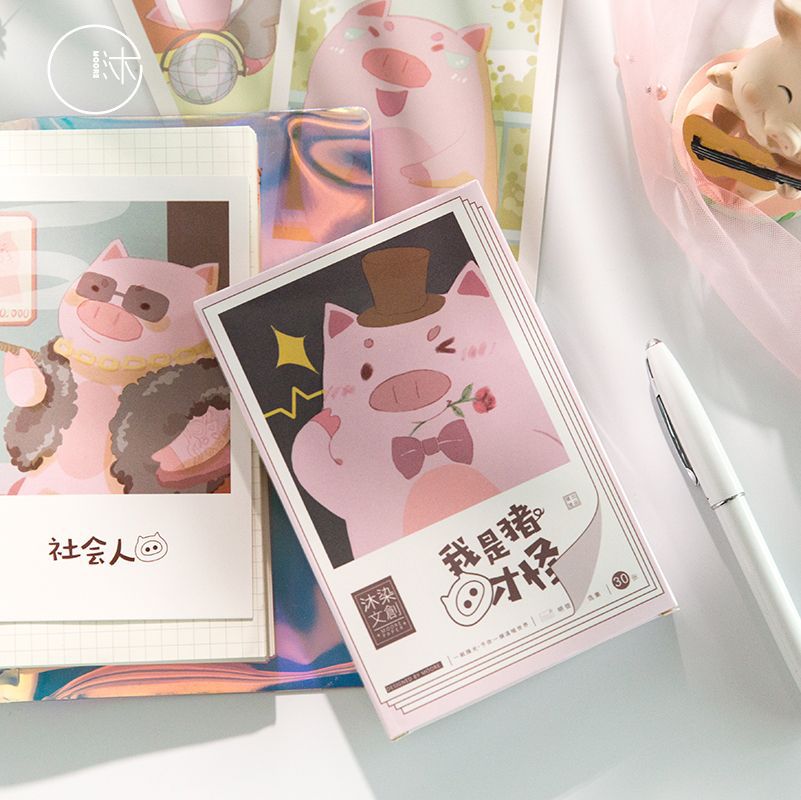 30 Sheets/Set Pig Postcard/Greeting Card/Message C... – Grandado
