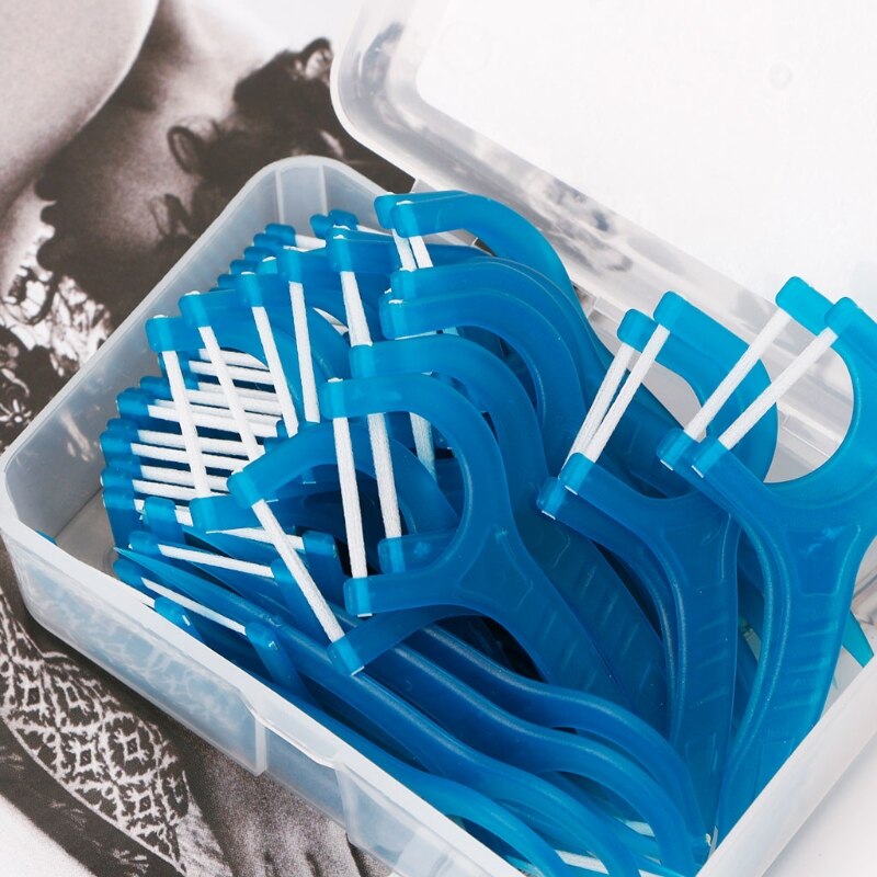 50pcs Dental Floss Flosser Picks Teeth Toothpicks ... – Grandado