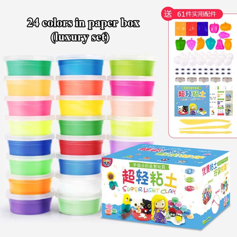 12 / 24 / 36 Colors Super Light Modeling Clay Set ... – Grandado