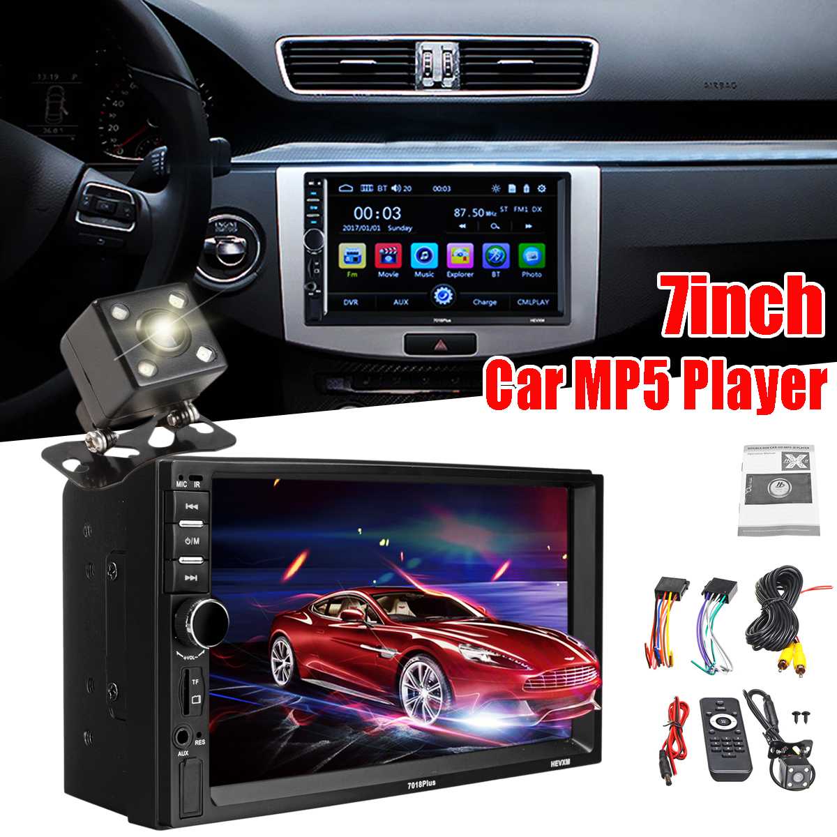 2 Din Car Radio 7" HD Auto Radio Multimedia Player... – Vicedeal