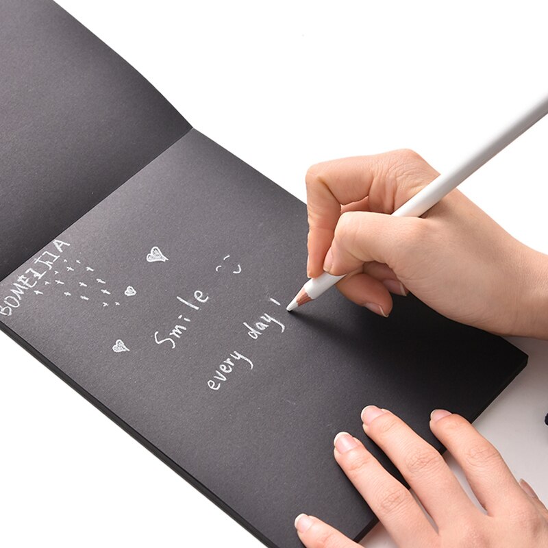 32 Sheet A3/A4/A5 Black Cardboard Sketch Book Vint... – Grandado