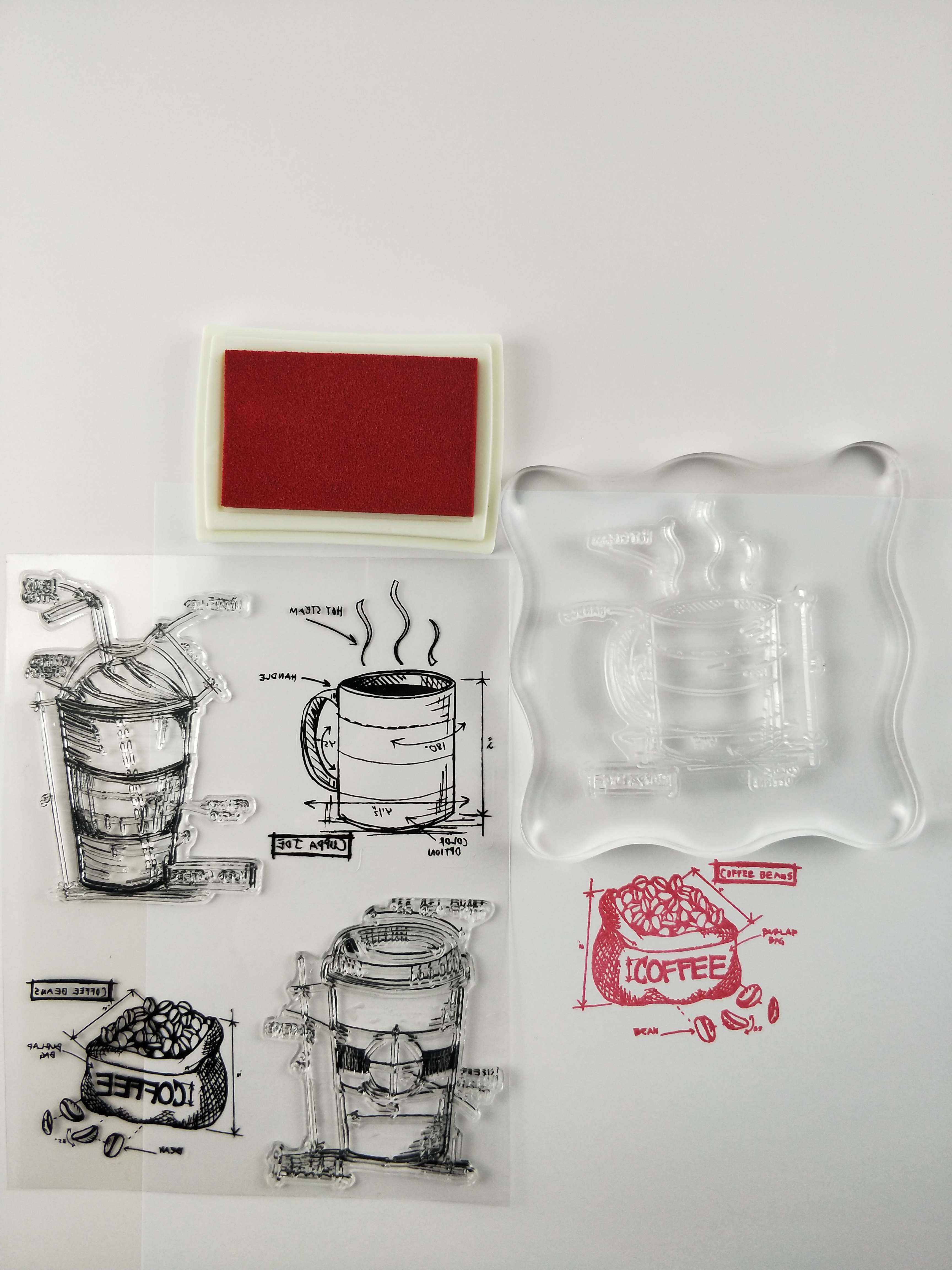Stamp Retro Coffee Drink Cups Graphic DIY Signet H... – Vicedeal