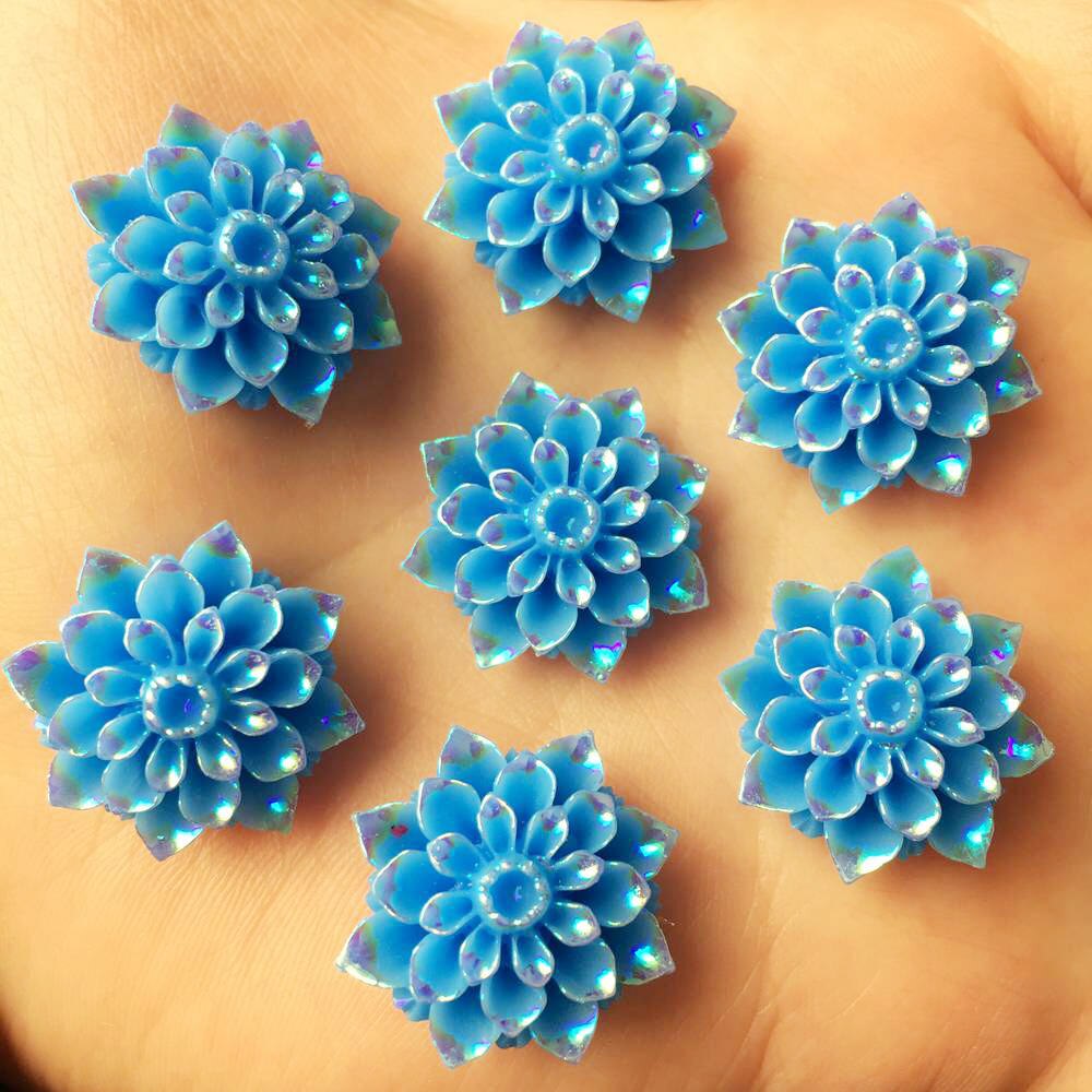 DIY 10pcs 20mm AB Resin Cute Flower Flatback Stone... – Vicedeal