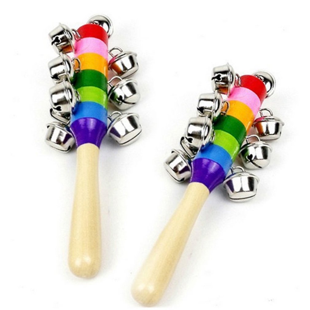 Baby Wooden Rattle Ring Handbell Toy Baby Musical ... – Grandado