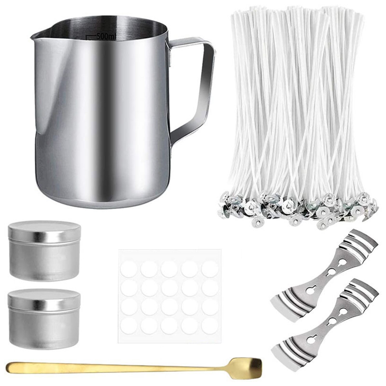 Large Candle Making Kit Pouring Pot Wicks Sticker ... – Vicedeal