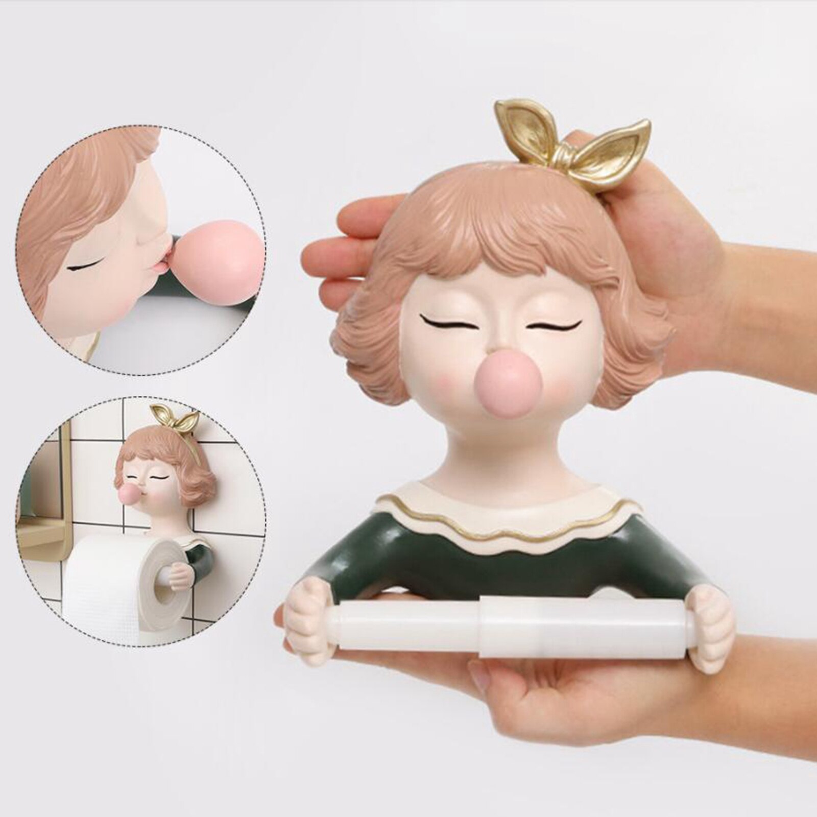 Leuke Meisje Toiletpapier Rolhouder, Hars Toiletro... – Vicedeal