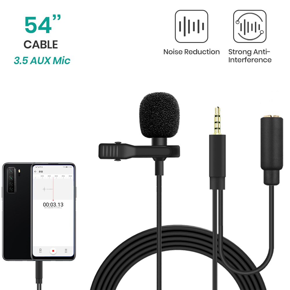 Lavalier Lapel Microphone 2in1 with Earphone Jack ... – Vicedeal