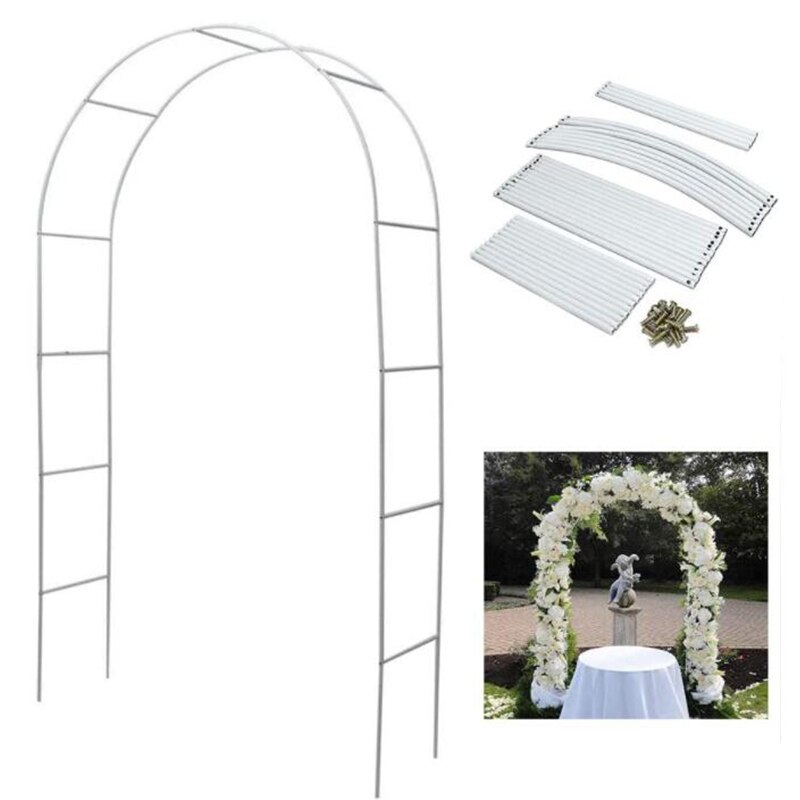 Iron Wedding Arch Decorative Garden Backdrop Pergo... – Grandado
