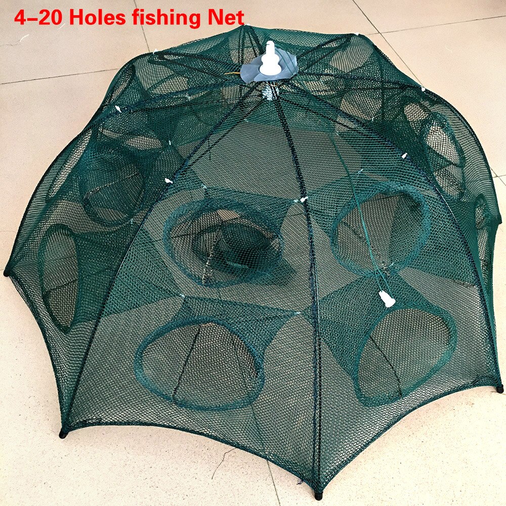 ! Folding 4-20 Hole Nylon Fishing Net Minnow Shrim... – Vicedeal