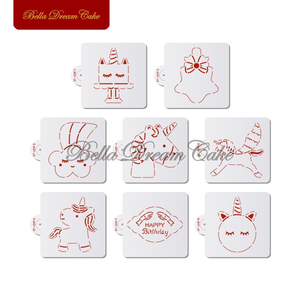 Unicorn Horn Cookies Stencils Cake Stencil Set Uni... – Grandado