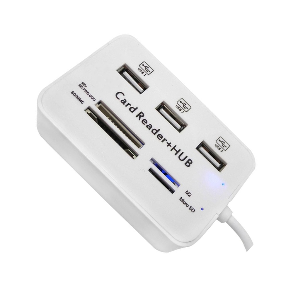 Micro usb hub 2.0 combo 3 porte splitter strømadap... – Grandado