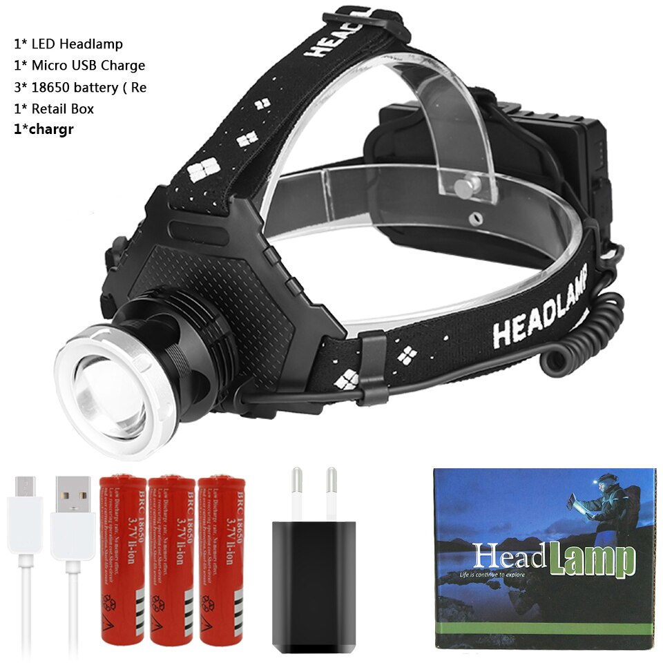 Super Bright XHP90.2 USB Rechargeable Led Headlamp... – Vicedeal