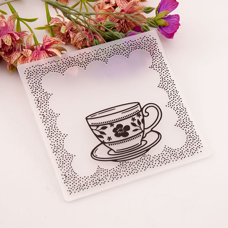 Flower Tea Cup Arrivals Scrapbook Dot DIY Paper Cu... – Grandado