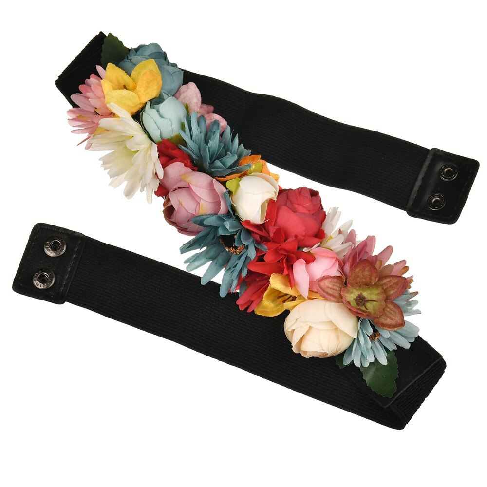 Sweet Women Pink Flower Belt Elastic Waist Chain W... – Vicedeal