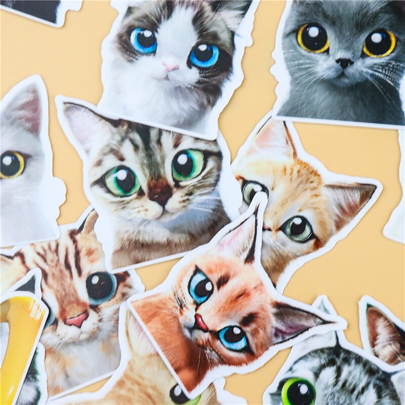 30 stuks/set cartoon kat sticker diy knutsel scrap... – Vicedeal