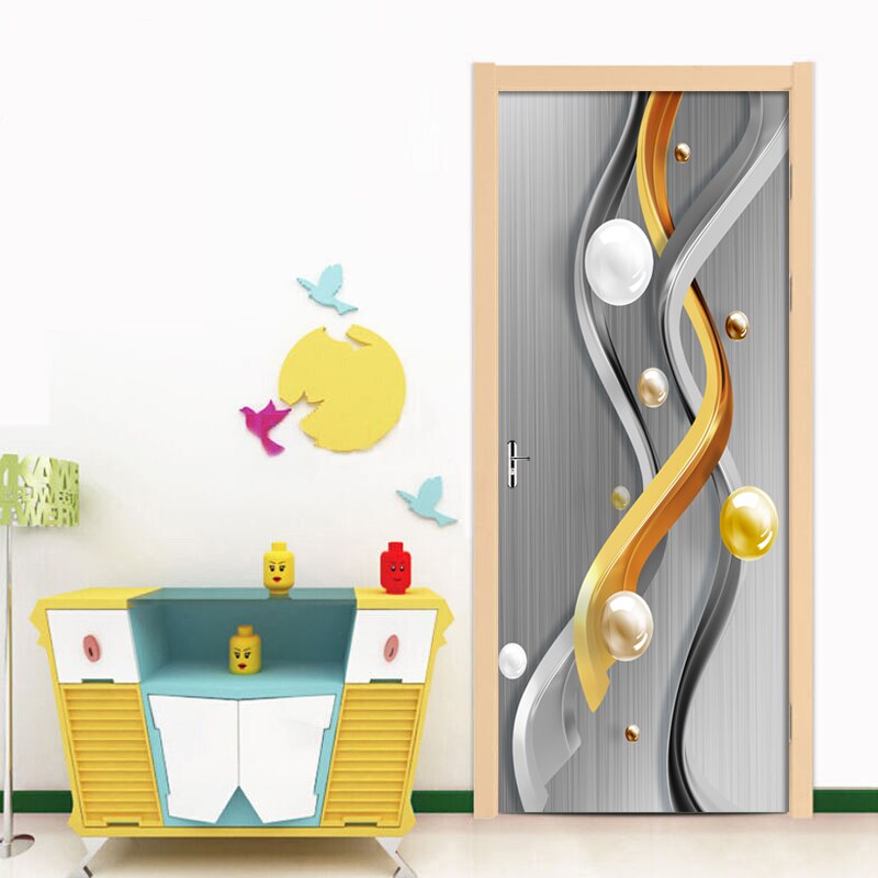 2Pcs/Set 3D Door Sticker Geometric Sphere Wall Mur... – Vicedeal