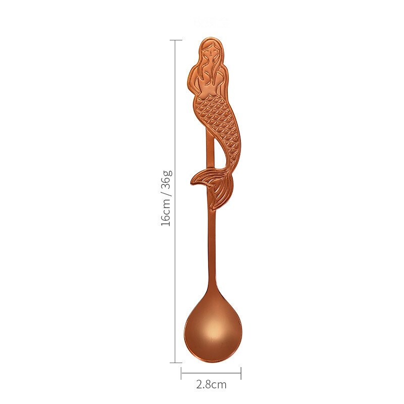 Cute Mermaid Spoon Teaspoon Long Handle Coffee Spo... – Grandado