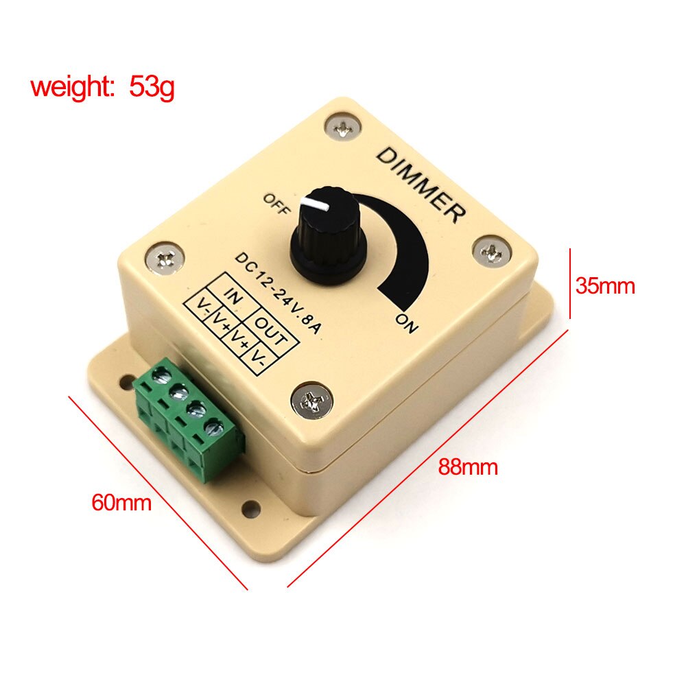 12V 24V Dimmer 8A Power Dimmen Schakelaar Voor Led... – Vicedeal