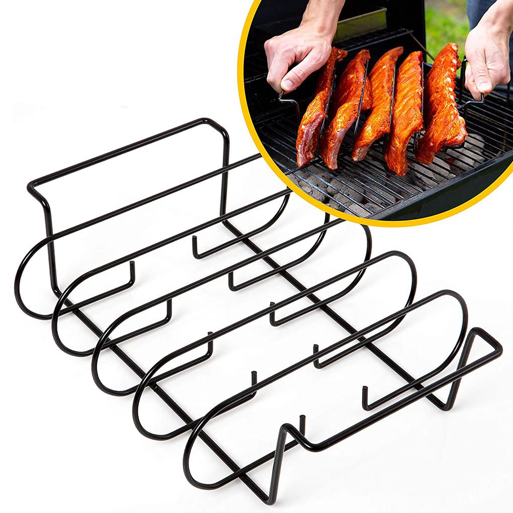 Non-Stick Rib Shelf Stand Barbecue Rib And Roast R... – Grandado
