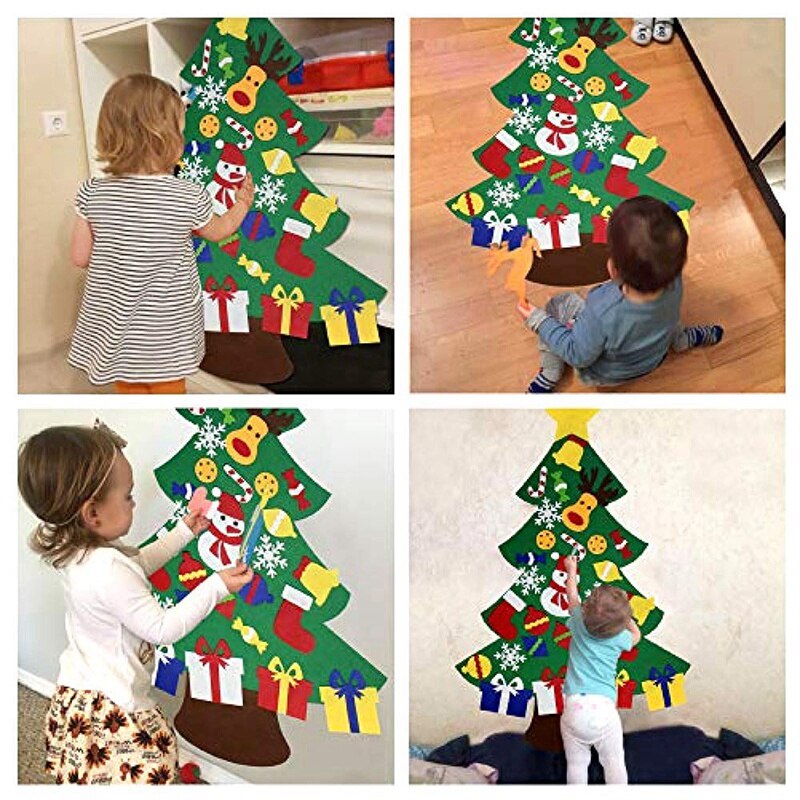 Felt Christmas Tree for Kids 3.2Ft Diy Christmas T... – Grandado