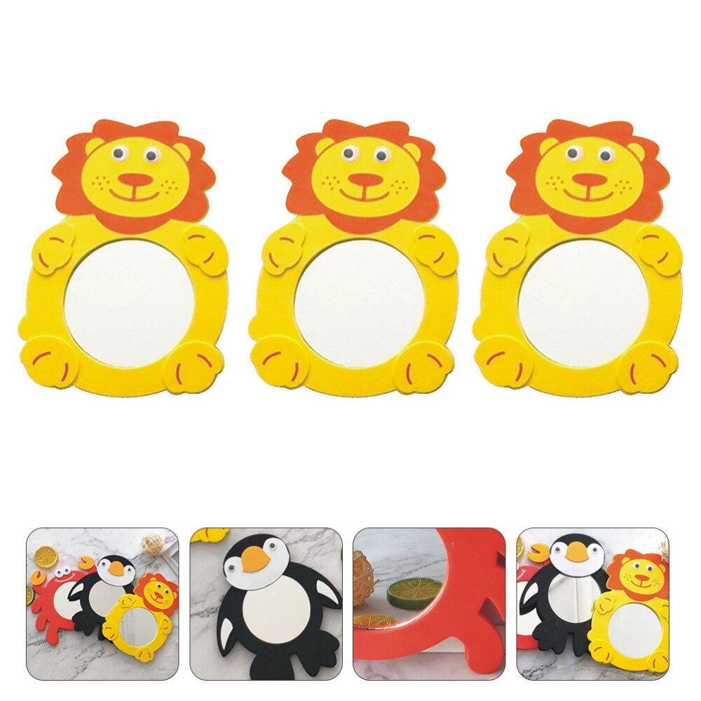 3Pcs Performance Mirror Prop Cartoon Animal Shaped... – Grandado