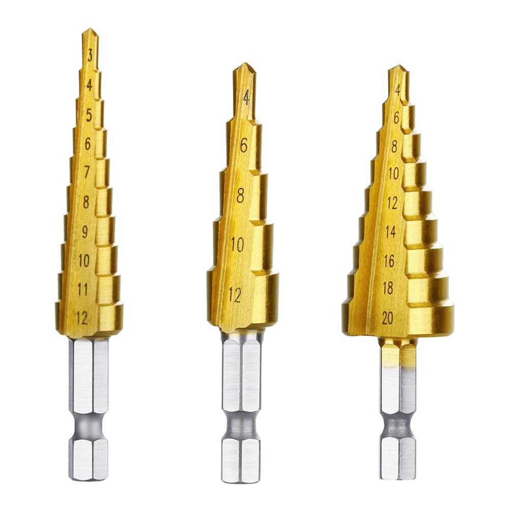 Step Drill Bit Bits Metal Drills Stage For Conical... – Vicedeal