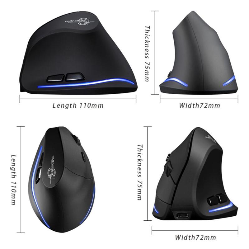 ZELOTES F-35 2.4GHz Vertical Wireless Mouse 2400DP... – Grandado