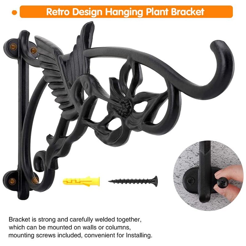 Heavy Duty Hanging Brackets,2Pcs 13Inch Hand Forge... – Grandado