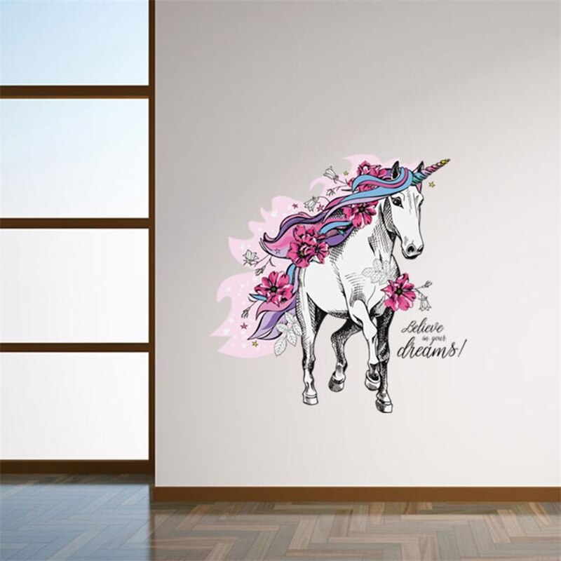 cool unicorn wall stickers bedroom living room sti... – Grandado