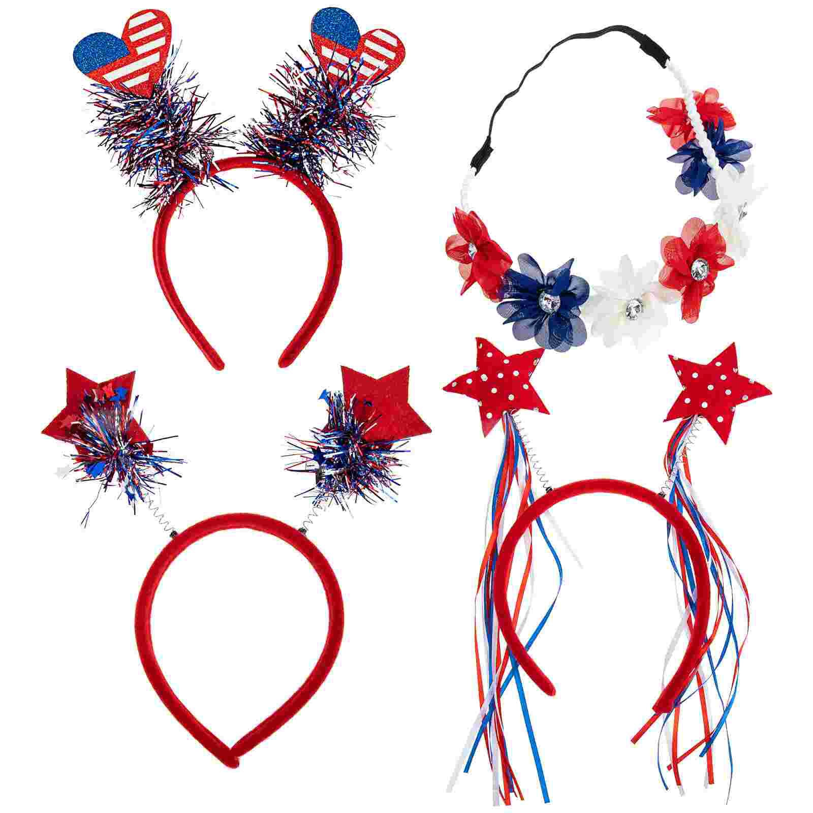 4Pcs Decorative Hair Hoops Independence Day Headdr... – Vicedeal