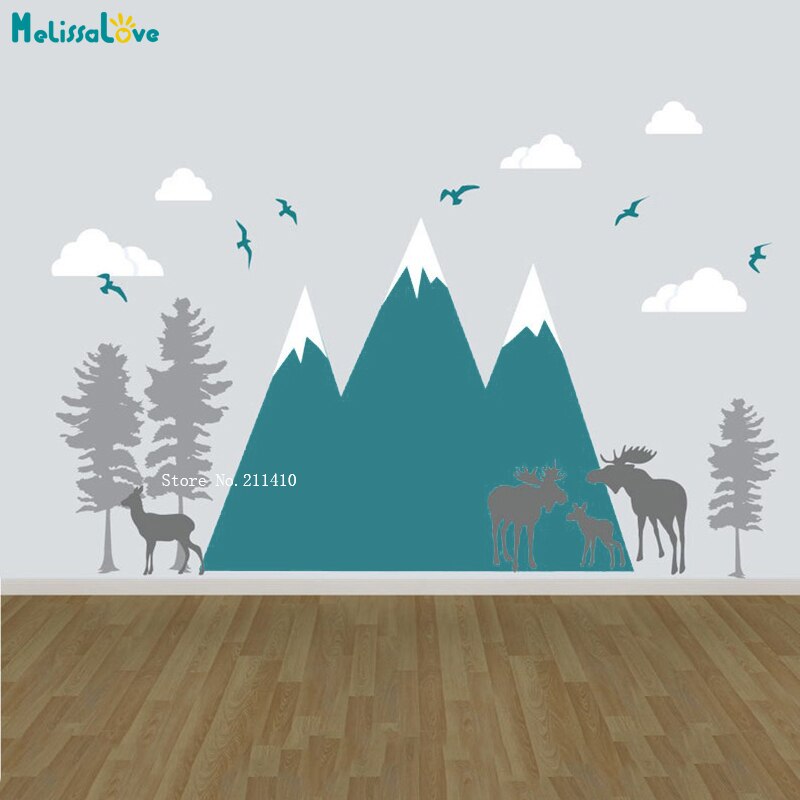 Custom Mountain Colors Wall Decals Nursery Decor R... – Grandado