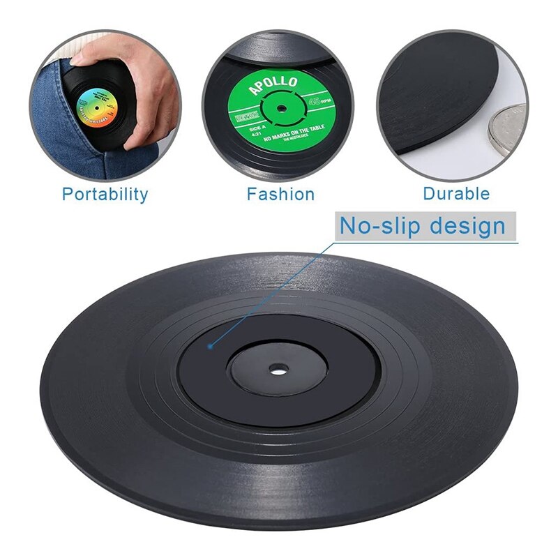 Record Coasters for Drinks, Novelty 6 Pieces Vinyl... – Grandado