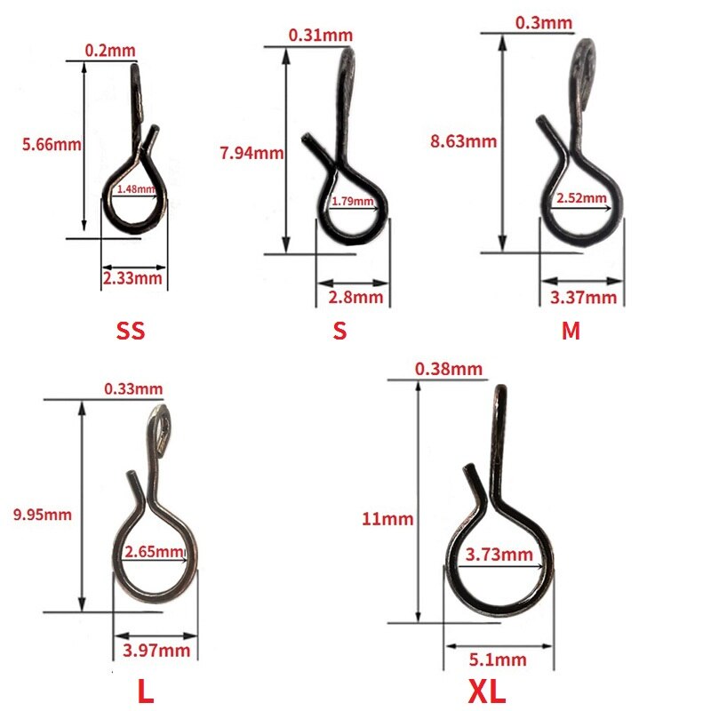 25-50PCS Stainless Steel Fly Fishing Connector Sna... – Vicedeal